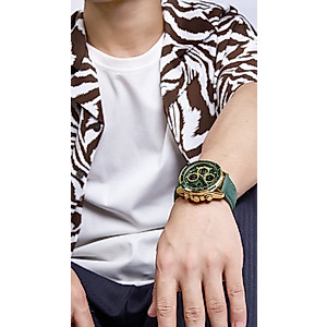 NAVIFORCE Men's Military Digital Watches Analog Quartz Waterproof Watch Sport Multifunctional Leather Wristwatch