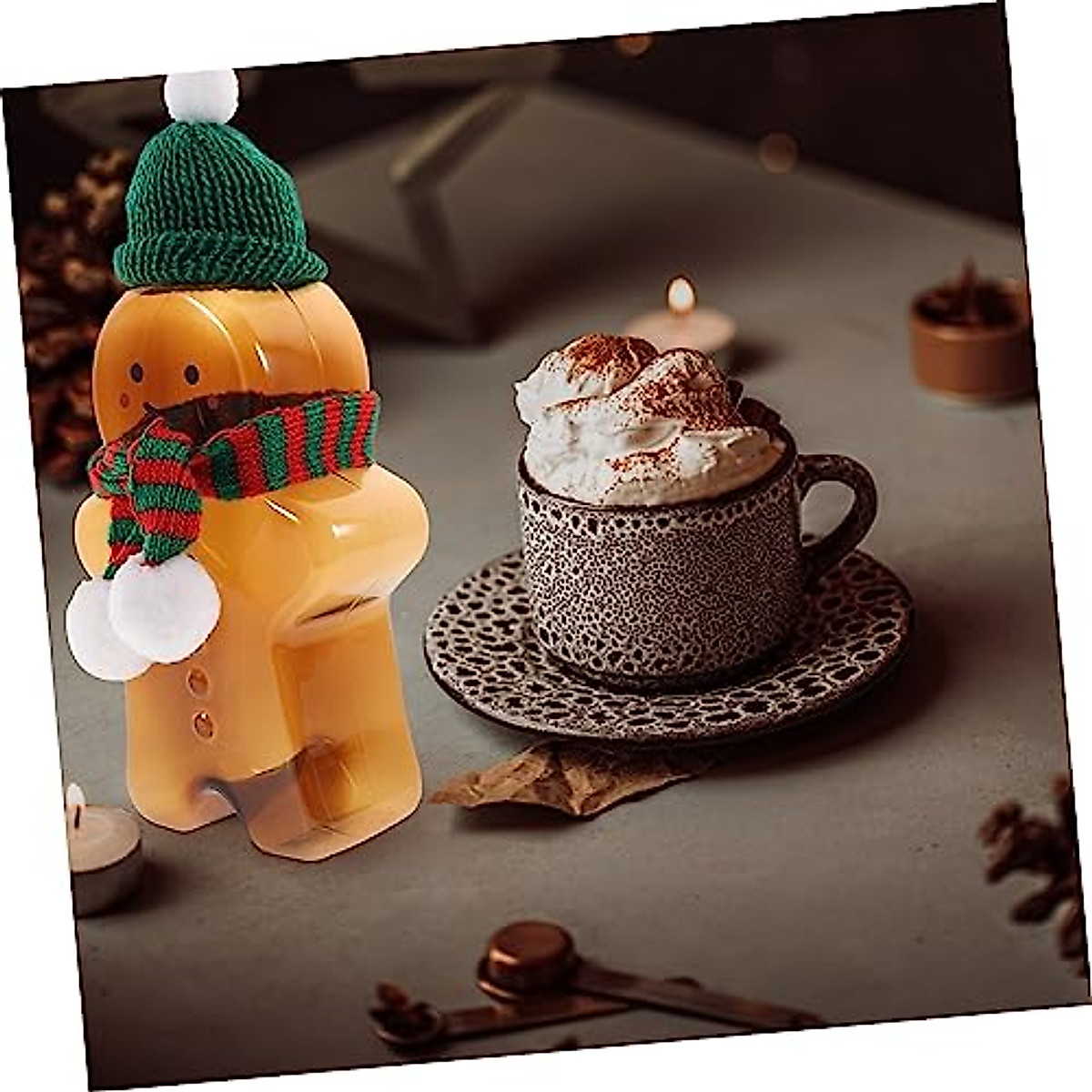 NOLITOY 2 Sets Christmas Drink Bottle Plastic Cookie Jar Candy Jars with Lids Clear Container with Lid Christmas Favors Container Creative Empty Bottles Kit Christmas Cookie Jars Gift