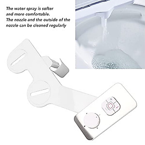 Slim Bidet Toilet Seat Attachment Dual Nozzle Self Cleaning Feminine Butt Wash 7/8 Inch Tee