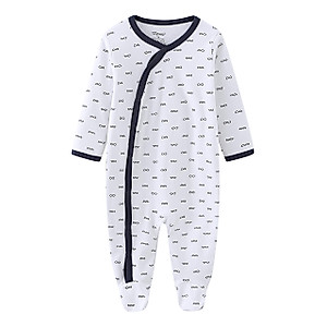 Kiddiezoom Baby and Toddler Boys'Snug Fit Footed Cotton Pajamas Cotton Footed Sleep and Play