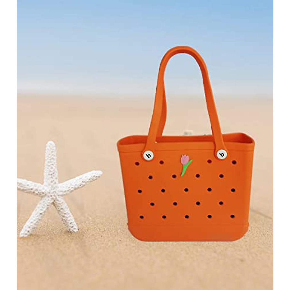 Sexyppl Tulip Charms for Bogg-Bags Cartoon Tulip Decorative Charms for Totes Flower Charm Accessories for Beach Totes-1Pack (Crimson)