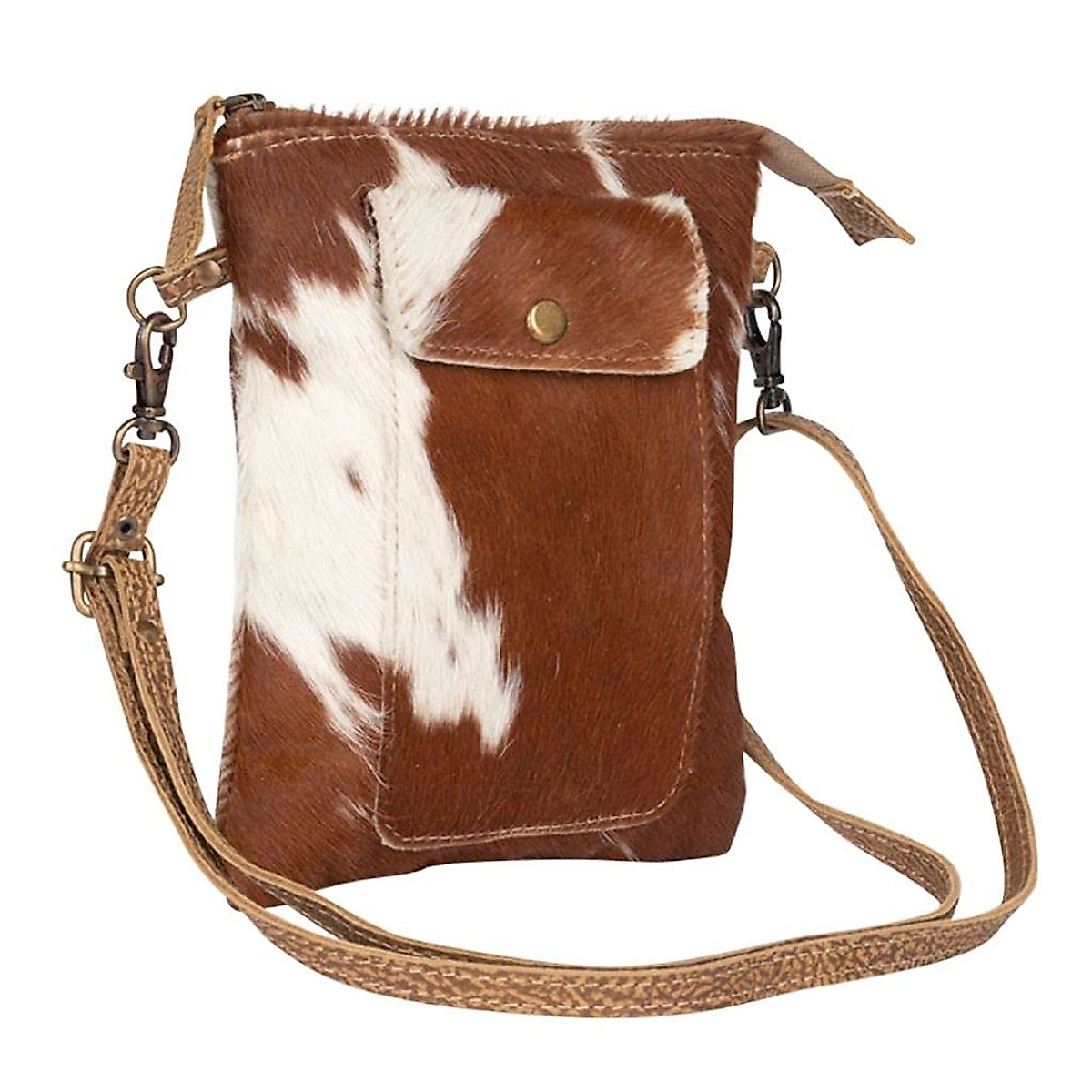 Myra Bag Leather Lithe Cowhide Small Bag Upcycled Leather & Cowhide S-2234