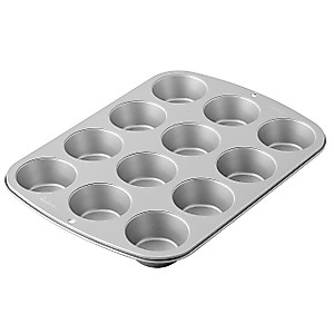 Wilton Recipe Right Non-Stick Standard Muffin Pan, Set of 2, 12-Cup, Steel