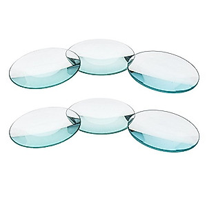 6pc Optical Lens Set, 2" (50mm) Diameter - 3 Double Convex Lens & 3 Double Concave Lens - 200mm, 300mm, 500mm Focal Lengths - Optically True Glass - Ground, Beveled Edges - Eisco Labs