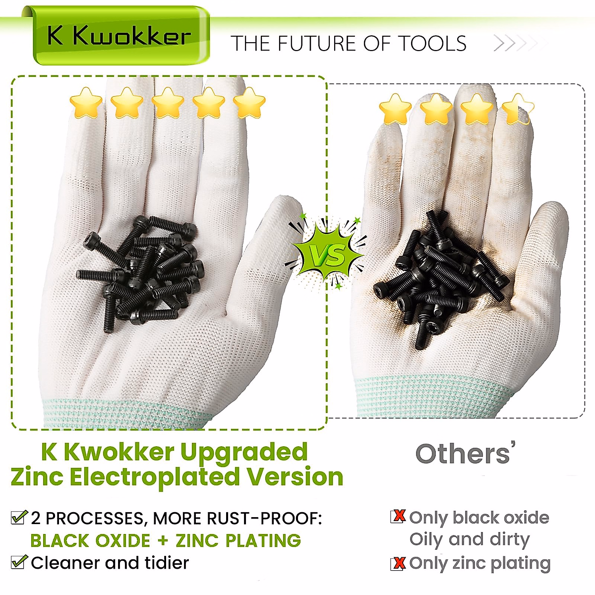 K Kwokker 1710Pcs Metric Bolt Assortment M2 M3 M4, 21 Sizes 4MM to 30MM Upgraded Zinc Plated Hex Socket Head Cap Machine Screws, 12.9 Alloy Steel Bolts and Nuts Kit Screws Nuts and Washers