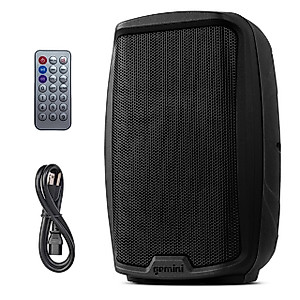 Gemini Sound AS-2115BT Active 15 Inch Woofer 2000 Watt DJ Monitor Powered Amplified PA Speakers System with Bluetooth, Wireless Stereo Pairing, Onboard 2 Channel Mixer Handles and Portable Fly Points