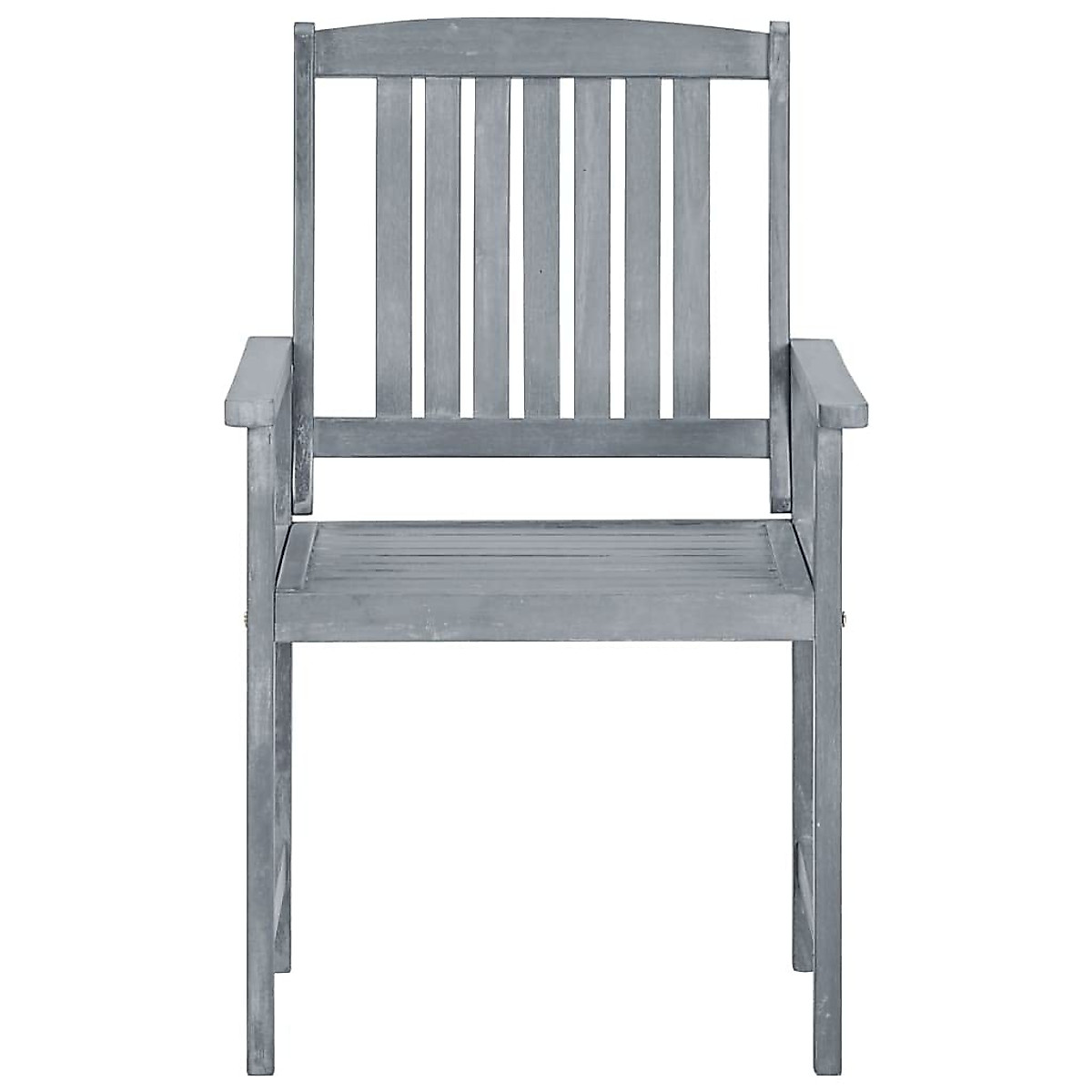 KCCKOM Patio Chairs with Cushions 2 pcs Gray Solid Acacia Wood,Rustic Acacia Wood Patio Chairs with Anthracite Cushions for Outdoor Comfort Patio Furniture & Accessories