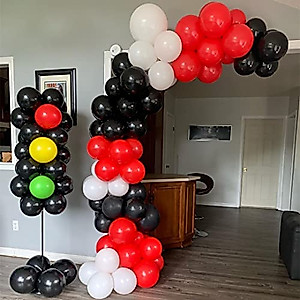 148 Pieces Race Car Balloons Arch Garland Kit,Racing Car Theme Birthday Party Decorations Cars Balloon Arch Kit 5 10 18 Inch