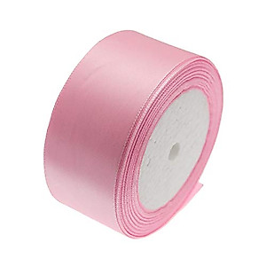 ATRBB 25 Yards 1-1/2 inch Wide Satin Ribbon Perfect for Wedding,Handmade Bows and Gift Wrapping(Pink)