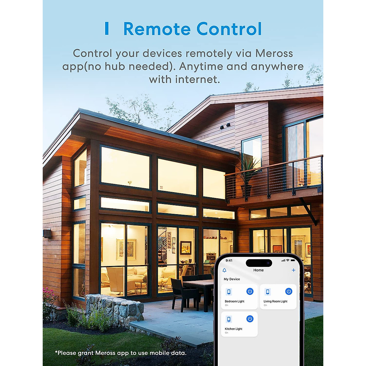 meross Smart Dimmer Switch Single Pole Supports Apple HomeKit, Alexa Google Assistant & SmartThings, 2.4GHz WiFi Light Switch for Dimmable LED, Neutral Wire Required, Remote Control Schedule, 1 Pack
