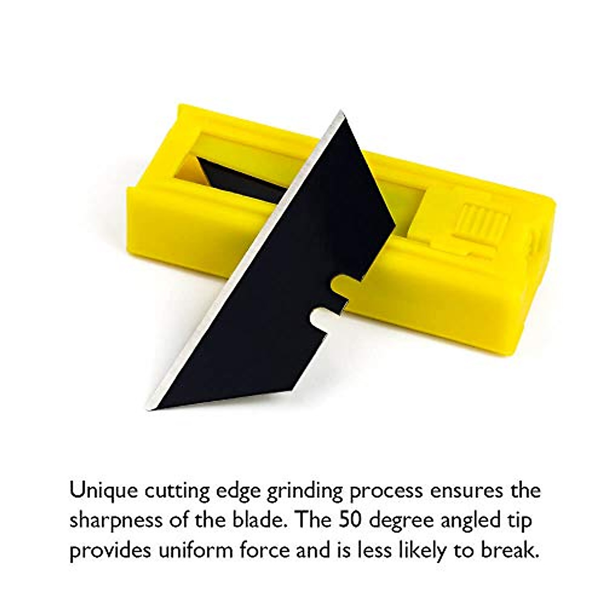 Black Utility Knife Blades SK5 Anti-oxidation 0.6 Thick Standard Size & Recycled Dispenser 40 Pack