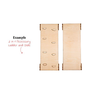 smartwoodstore Playground for Toddlers and Kids - Montessori Climbing Set - Climbing Triangle Wooden Arch and Ramp Ladder - Learning Waldorf Climbing Toys