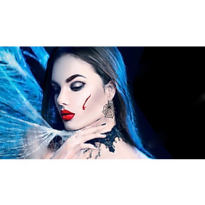 1 Pair Big Spider Web Earrings for Women Black Spider Rhinestone Dangle Drop Earrings Halloween Party Costume Accessories Jewelry Birthday Gifts