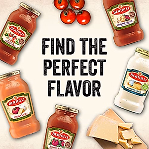 Bertolli Garlic Alfredo Sauce with Aged Parmesan Cheese, Authentic Tuscan Style Pasta Sauce made with Fresh Cream and Real Butter, 15 OZ