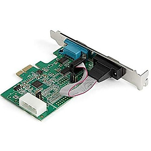 StarTech.com 2-port PCI Express RS232 Serial Adapter Card - PCIe RS232 Serial Host Controller Card - PCIe to Dual Serial DB9 Card - 16950 UART - Expansion Card - Windows & Linux , TAA (PEX2S953)