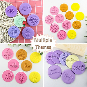 Crethinkaty Baby Shower Fondant Embosser "Oh Baby with Footprint" Shape 3D Design Cookie Stamp for Baking Cookies,Decorating Cake/Sugar Paste/Cupcake