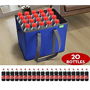 NERUB Reusable Grocery Bags Shopping Bags Grocery Tote Bag with Reinforced Bottom Heavy Duty Handles (Set of 3, Blue/Gray/Wave)