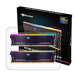 Astra Gear DDR4 32GB(16GBx2) 4000Mhz RGB Gaming Desktop Ram U-DIMM Ultra Smooth RGB Lighting (AHL18E6SCAG8JAG40K)