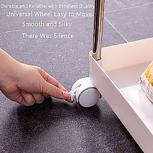 LYZOLICS 3-Tier Slim Storage Cart Mobile Shelving Unit Organizer Slide Out Storage Rolling Utility Cart Stainless Steels Tower Rack for Kitchen Bathroom Laundry Narrow Places (Transparent, 10.23inch)