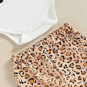 Eadrioss First Baby Girl Birthday Outfit 1st Wild One Romper Shirt Leopard Bell Bottoms One Year Old Birthday Outfit Girl