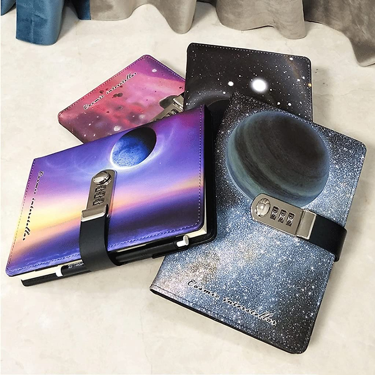 Shengsheng Journal Password Notebook A5 Diary with Digital Lock for Girls and Woman Locking Journals for Birthday Gift,Writing Diary (Color : Ff)