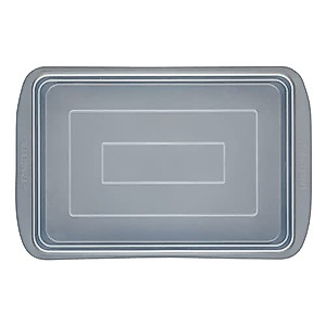 Farberware GoldenBake Bakeware Nonstick Baking Pan/Cake Pan with Lid, Rectangle, Insulated, 9 Inch x 13 Inch - Gray