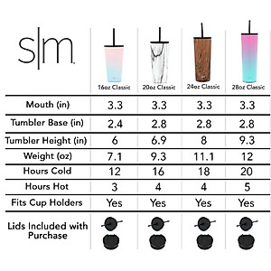 Simple Modern Insulated Tumbler with Lid and Straw | Iced Coffee Cup Reusable Stainless Steel Water Bottle Travel Mug | Gifts for Women Men Her Him | Classic Collection | 24oz | Carrara Marble