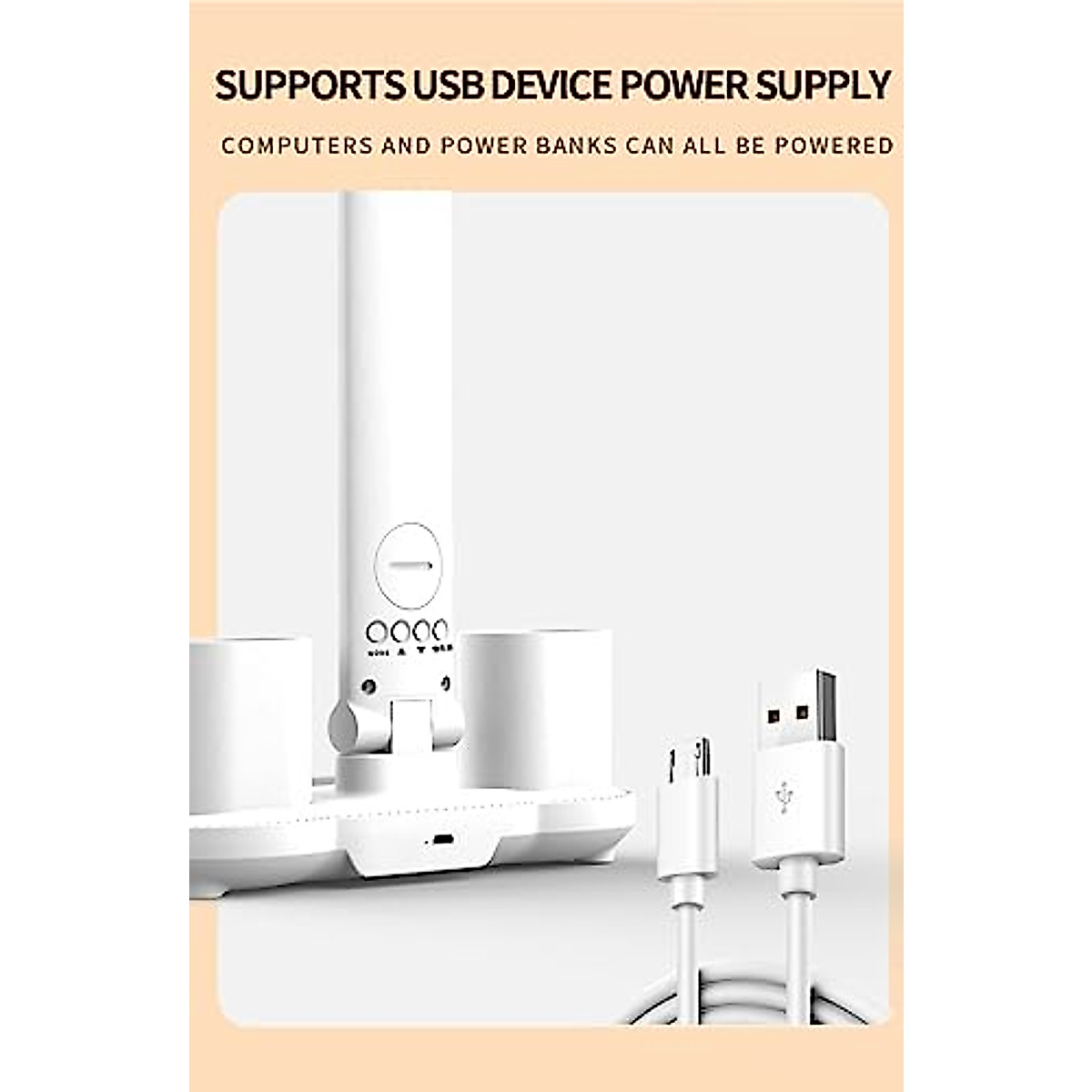 Desk Lamp LED, Lamp with Fan - Foldable Multifunction Table Lamp with Clock Date and Calendar - Led Desk Light with Pen Holder for Bedroom, Home Office Desk Lamp - Reading Table Lamp