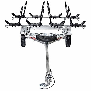 Malone Auto Racks MicroSport 4-Boat FoldAway-J Kayak Trailer Package