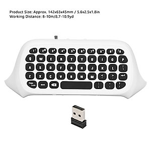 Pomya Game Controller Keyboard, for Xbox Series X Series S One One S Console, 2.4Ghz Gaming Chat Board, with 3.5mm Audio and Headset Jack(White) [Video Game]