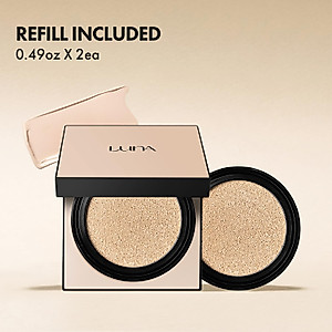 LUNA 50-Hours Conceal Fixing Cushion Foundation SPF 37 (#23 Medium Beige), Refill Included, Semi-Matte Finish, Full Coverage Korean Makeup