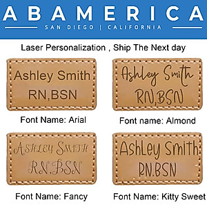 ABAMERICA Nursing Clinical Bag - Personalized Nursing Work Tote Bag With Zipper Pockets. Ideal For Nurses & Nursing Students. 2 Sizes. Laser Your Name Or Text In Usa.