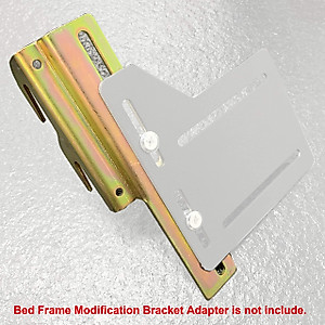 2Pcs#711 Bed Frame Bolt On to Hook On Conversion Brackets for Headboard with Hardware, Adjustable Bed Rail Hook Plate Adapter，Hook on Bed Rails Brackets