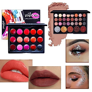 Melemando All In One Makeup Kit 27 Piece Makeup Kit for Women Full Kit, All in One Makeup Sets Include Eyebrow Eyeliner Eyeshadow Mascara Foundation Concealer Lip Gloss Lipstick Makeup Brush (MKit-04)