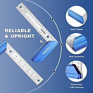 Goldblatt Trim Puller and WORKPRO 8 Inch Try Square with Aluminum Handle