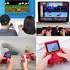 Black Mini Portable Handheld 400 Classic FC Games Game Console Game Player Support TV Connection One/Two Players
