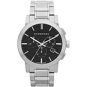 BURBERRY Women's BU9351 Large Check Stainless Steel Bracelet Watch