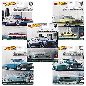 Hot Wheels Premium Car Culture Fast Wagons Complete Set of 5 Vehicles