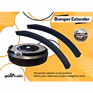 SplashNColor Bumper Extender Guard Height Adjuster for Roomba Eufy Vacuum Cleaner, 2 PCS Made with Durable Material and Easy to Install, Prevents Vacuum Cleaner to Get Stuck Beneath The Furniture