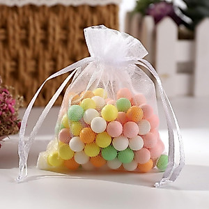 ENNIYU Mini Sheer Organza Gift Bags, 2x3 Breathable Storage Bag with Drawstring, Mesh Bags for Wedding Favor Party Pouch, Jewelry, Festival, Makeup, Christmas Candy