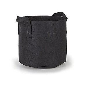 247Garden 5-Pack 7-Gallon Aeration Fabric Pot/Plant Grow Bag w/Handles (260 GSM, Black, 12H x 13D)