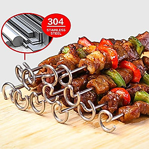 Skewer Stand, For Instant Pot 8 Qt Air Fryer Accessories, Stainless Steel Skewers Rack Holder Compatible with 8 Quart Pressure Cookers and for Ninja Foodi 8 Quart, Kabob Grill Instapot Accessory