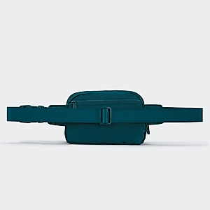 Pander Everywhere Belt Bag for Women, 5 Zipper Pockets Nylon Crossbody Fanny Pack Purse (Teal Blue)