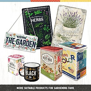 Nostalgic-Art Retro storage tin box flat, 84.5 oz, Pins & Needles Sewing Box – Gift idea for your home, metal can with lid, vintage design