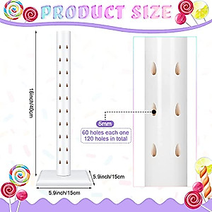 2 Pieces Cake Pop Stand 60 Hole Wooden Lollipop Holder Candy Table Display, Dessert Decorative for Wedding Baby Showers Birthday Anniversaries Party