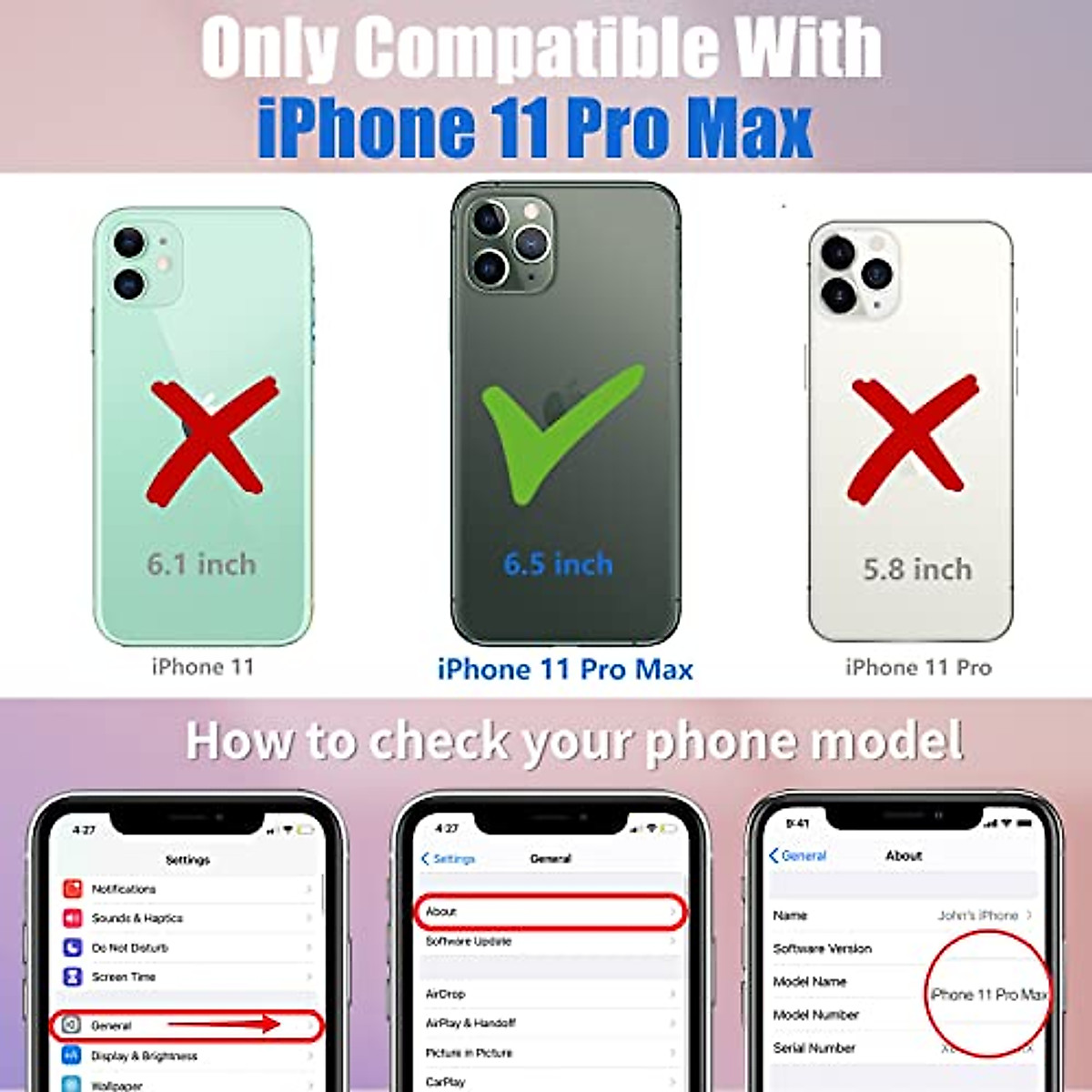 Toycamp for iPhone 11 Pro Max Case with Ring Kickstand, Cute Design for Women Girls Girly Boys Skeleton Skull Cartoon Print Case Cover for iPhone 11 Pro Max (6.5 Inch)