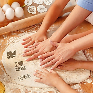 20 Pieces Father's Day Cookie Stencil Set Reusable Cake Baking Templates for Cookie Cupcake Fondant DIY Crafts Theme Party Decoration Supplies