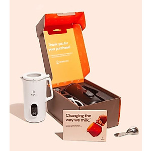 NUTR Machine Automatic Nut Milk Maker, Homemade Almond, Oat, Coconut, Soy, or Plant Based Milks and Non Dairy Beverages, Boil and Blend Single Servings, Stainless Steel, Self-Cleaning, White