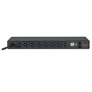 APC Rack PDU, Metered, 1U, 15A, 100/120V, (8) 5-15 (AP7800B)