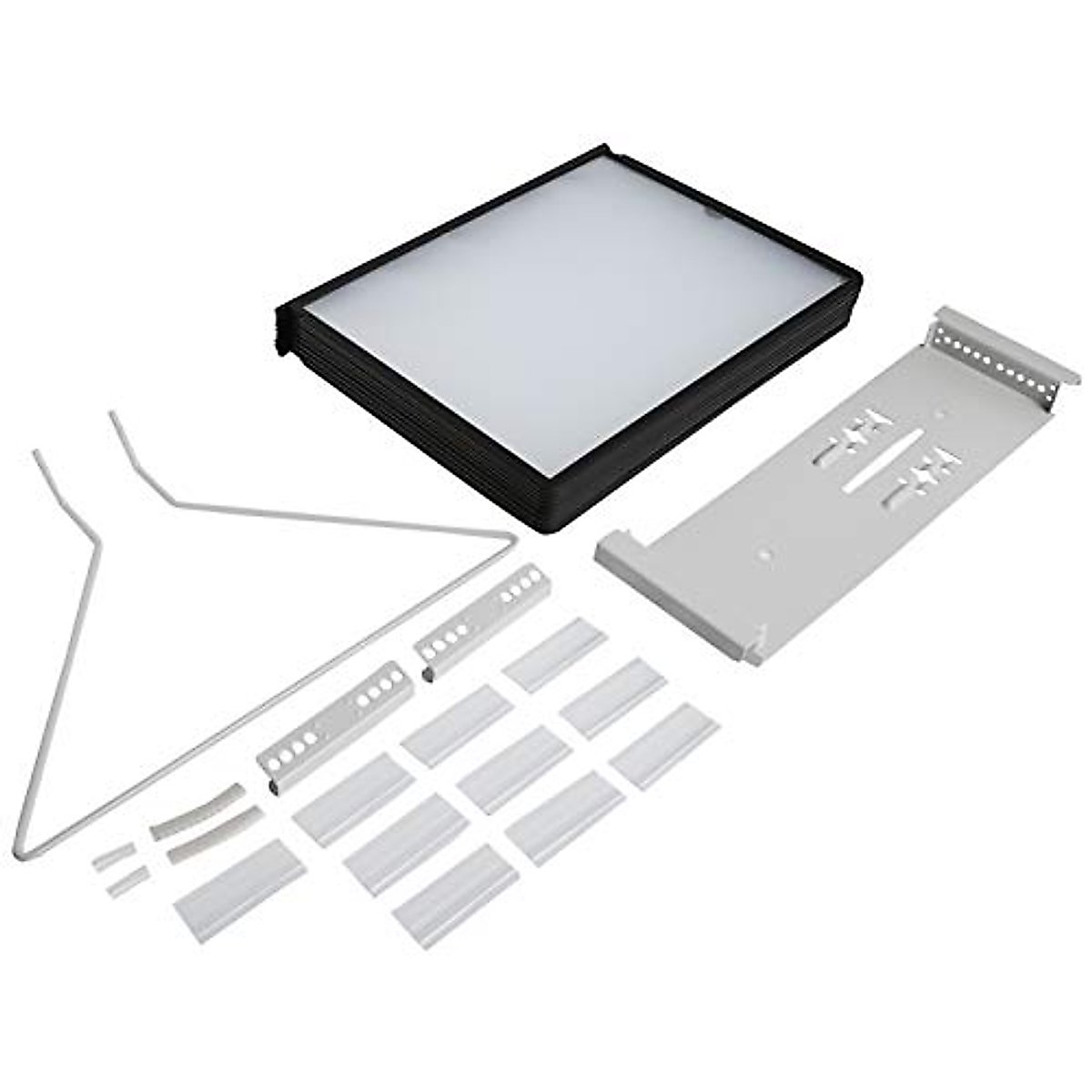 DURABLE Desktop Reference System, 10 Double-Sided Panels, Letter-Size, Black, INSTAVIEW Design (561201)